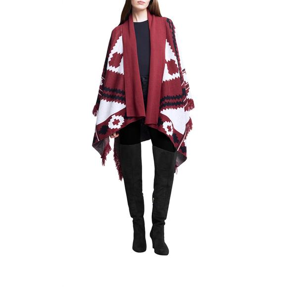 L'AGENCE | Jackets & Coats | New Lagence Austin Cape In Dark Red | Poshmark